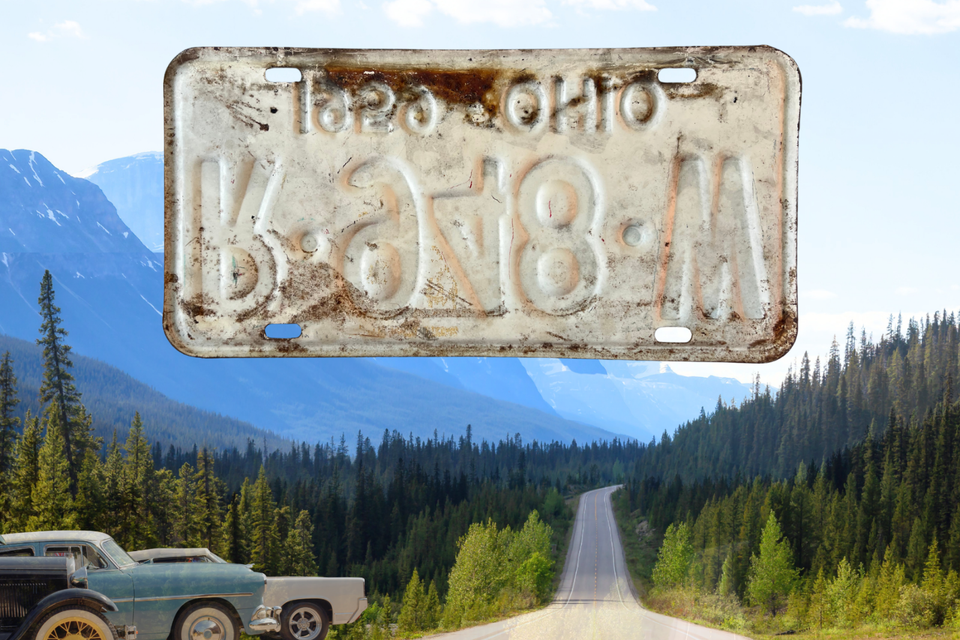 1959 OHIO license plate R.948.W ALPCA Collection 9910 | eBay