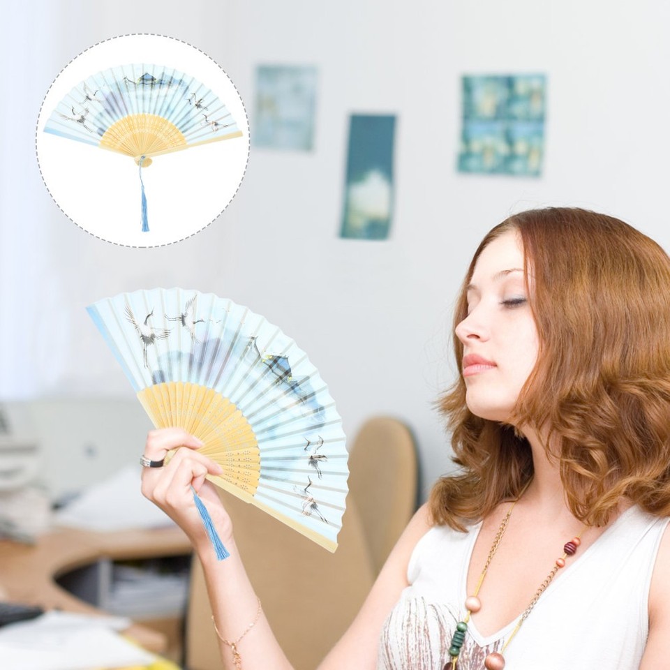 Folding Fan Chinese Style Hand Held Fan Bamboo Traditional Chinese ...