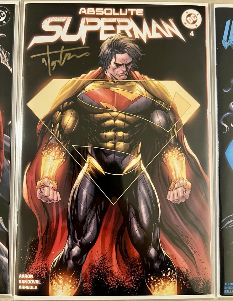 SIGNED ABSOLUTE SUPERMAN, WONDER WOMAN KIRKHAM MEGACON W/COA LTD 1000 ...