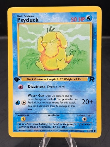 Psyduck 65/82 Team Rocket 1st Edition Vintage Pokemon Card | eBay