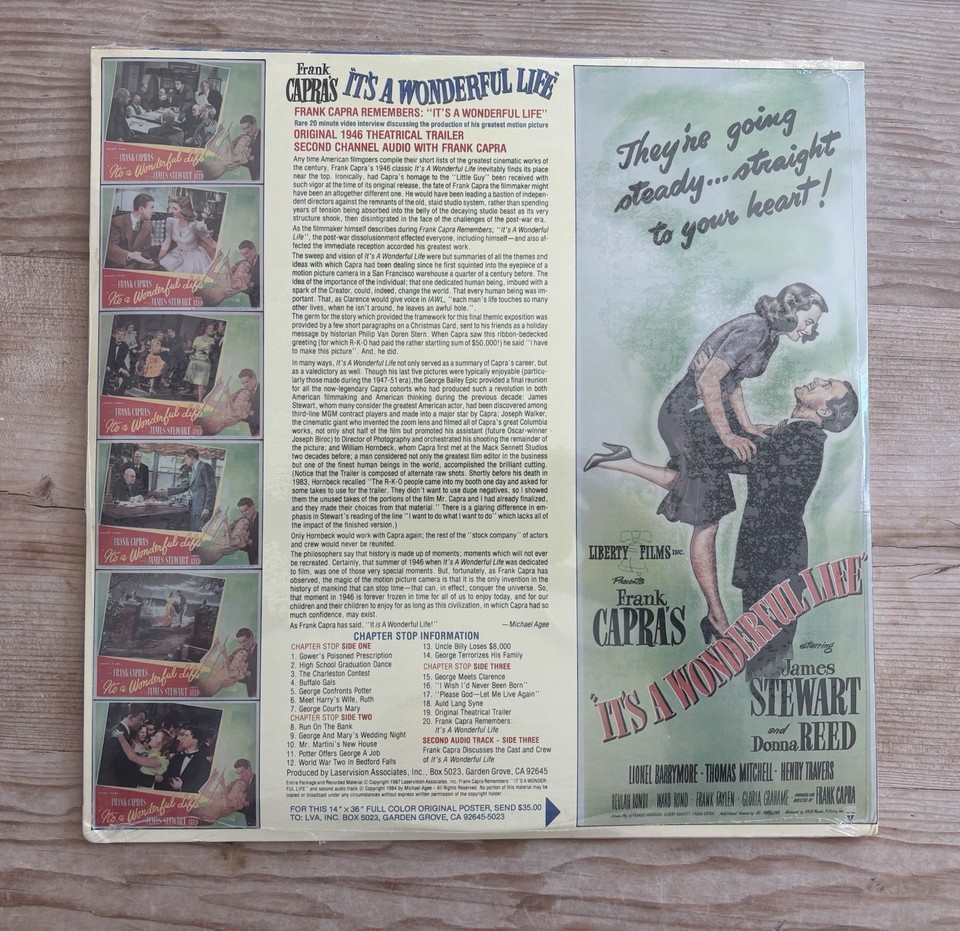 It's a Wonderful Life LaserDisc Frank Capra SEALED!!! Beautiful ...