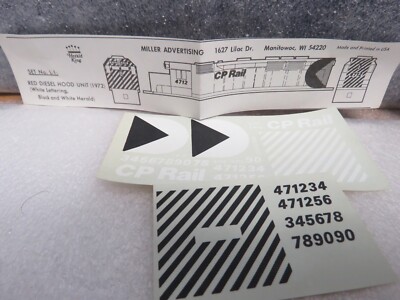 Herald King Decals HO L-1 CP Rail Red Diesel Hood Unit 631273 | eBay