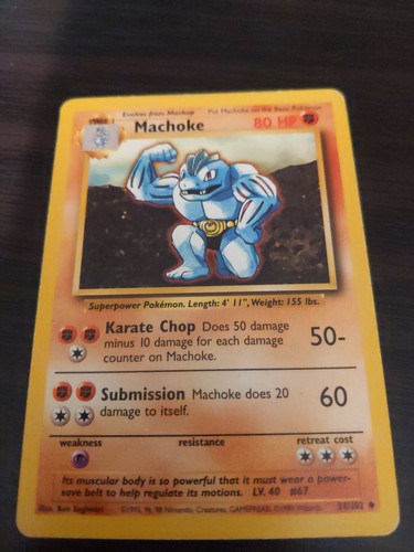 Pokemon Base Set Machoke 34/102 | eBay