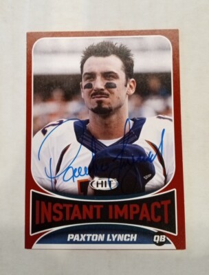 2017 17 Sage Hit Instant Impact Paxton Lynch Red RC Rookie Premier ...