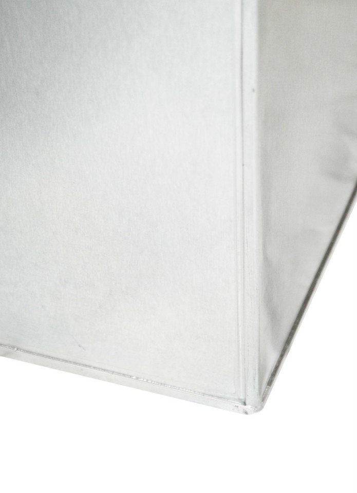 Zinc Silver Outdoor Planter Plant Pot Steel Metal Garden Indoor Inserts ...