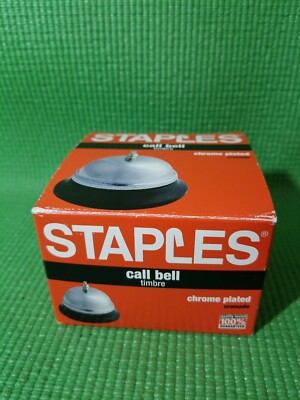New Staples Call Bell 10592 Chrome Plated With Black Base 3.34" (85mm ...