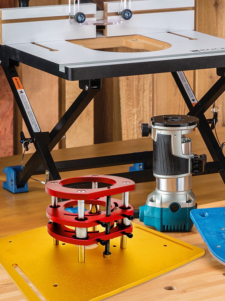 Router Lift Base Aluminium Alloy 4 Jaw Clamping Router Table Lifting ...