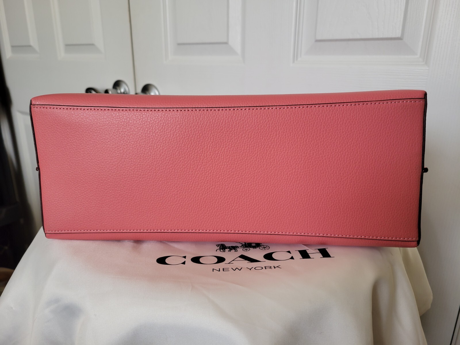 NWOT COACH MOLLIE 1671 Double Face Leather TAFFY PINK LARGE TOTE ...