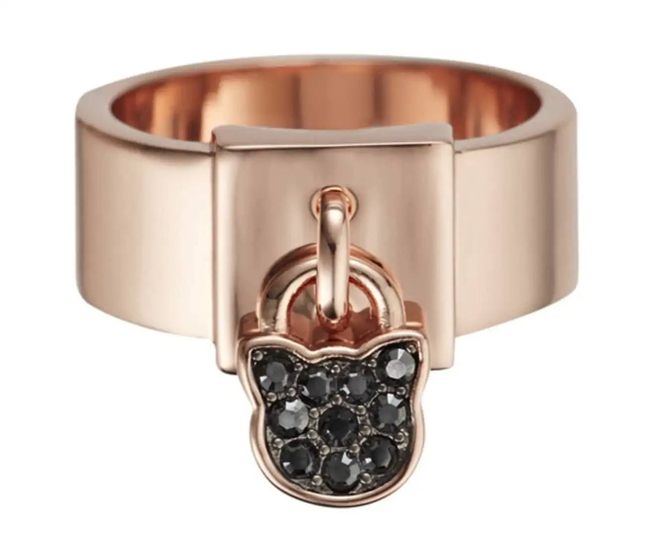 Karl Lagerfeld Womens Brass Ring Size 18 Black Rose 313039354304 | eBay