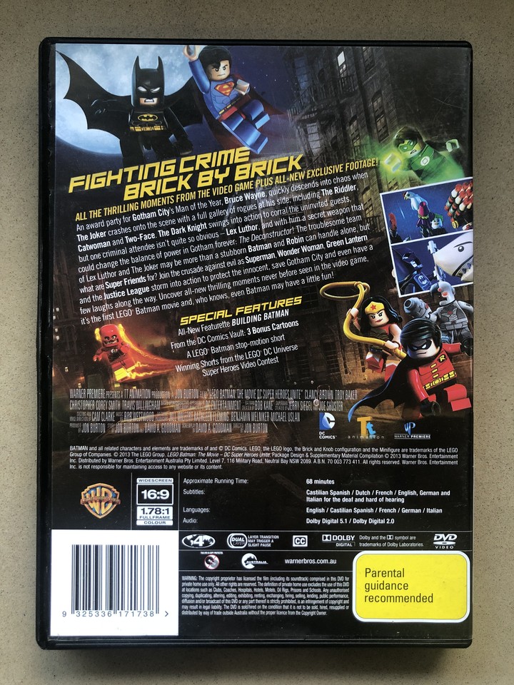 LEGO Batman: The Movie - DC Super Heroes Unite (DVD 2013) Region 4 ...