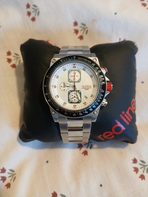 Redline Chronograph 316L Stainless Water Resistant Watch Nice | eBay