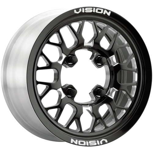 Vision UTV 346 Storm Forged 15x10 4x156 +0mm Black/Milled Wheel Rim 15 ...