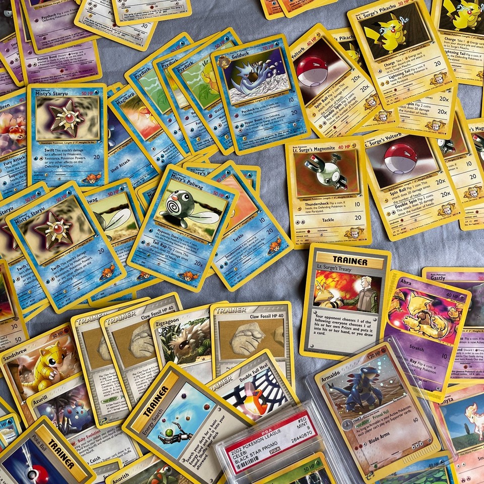 350 VINTAGE POKEMON TCG CARDS BINDER CELEBI PSA holo 1st ed gym pikachu ...