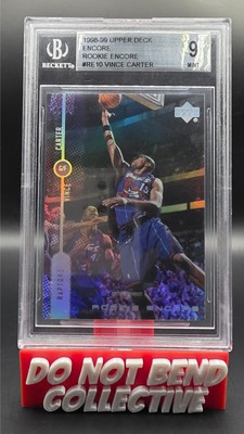 1998-99 Vince Carter UD Encore Rookie Encore #RE10 BGS 9 MINT Toronto ...