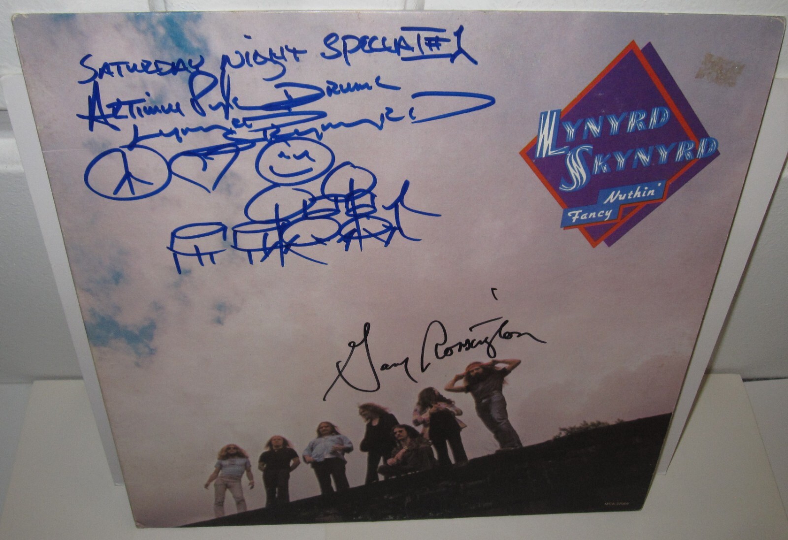 LYNYRD SKYNYRD SIGNED NUTHIN FANCY ALBUM GARY ROSSINGTON AUTOGRAPH ...