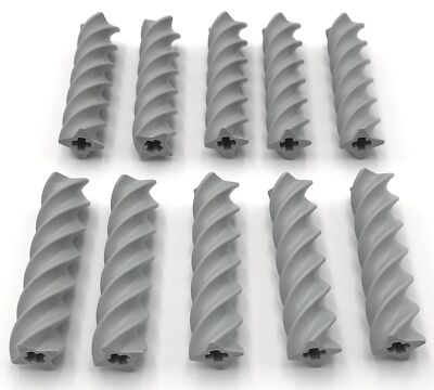 Lego 10 New Light Bluish Gray Technic Gears Worm Screw 6L Pieces | eBay UK