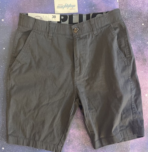 PLUGG CLOTHING Men's Shorts (Size 30) Flex Waist Flat Front BLUE GREY ...