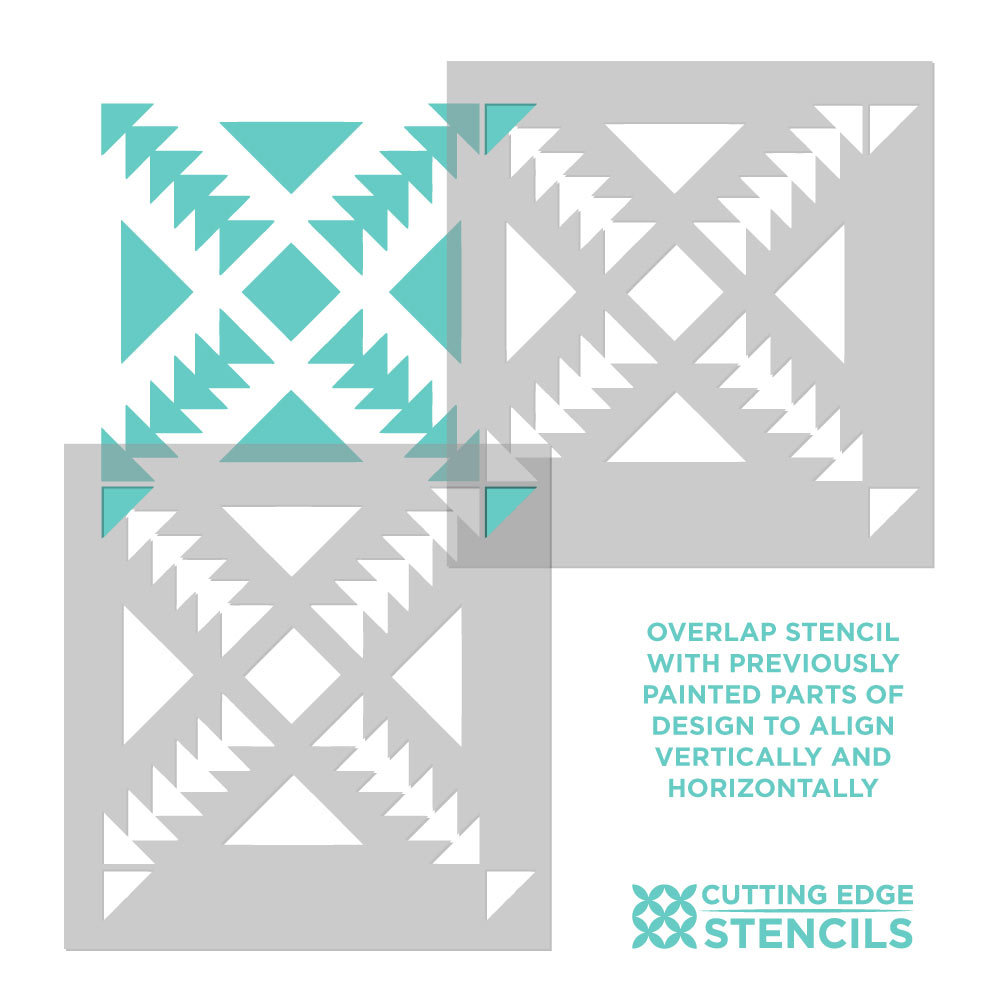 Aztec Tile Stencil - DIY Cement Tile Stencils - Reusable Stencils for ...