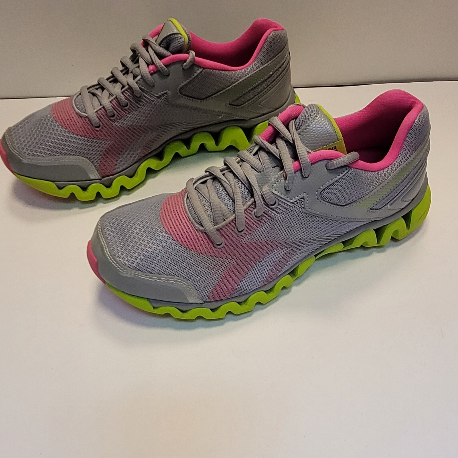 Reebok Zig Lite Ziglite Gray Hot Pink Neon Green Runn… - Gem