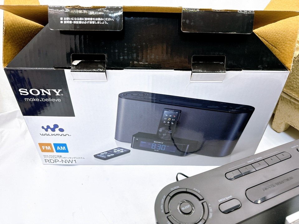 Sony RDP-NW1 WM-Port Speaker Dock with Alarm Clock & Walkman Used ...