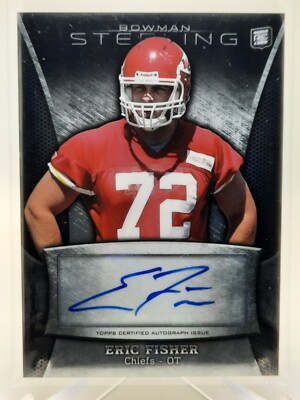Eric Fisher 2013 Bowman Sterling Rookie Auto Autograph RC #BSA-EF NFL ...