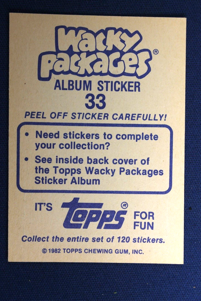 1982 Topps - Wacky Packages USA Album Sticker - "Shorts Illustrated ...