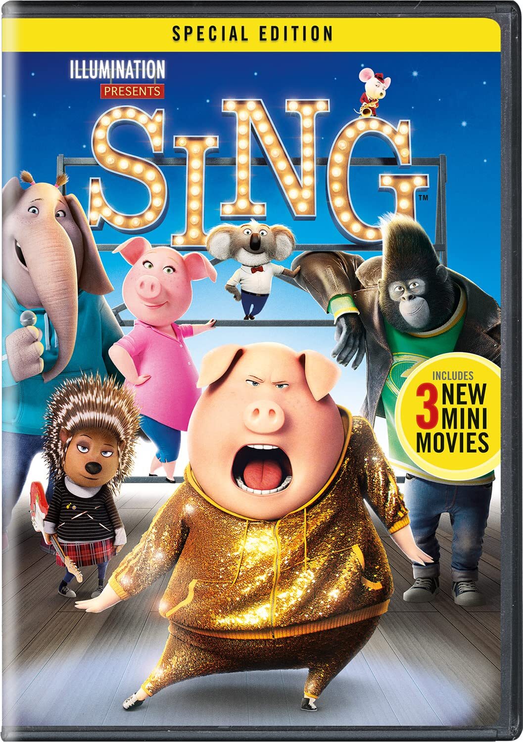 Sing (DVD) Matthew McConaughey Reese Witherspoon Seth MacFarlane Taron Egerton | eBay