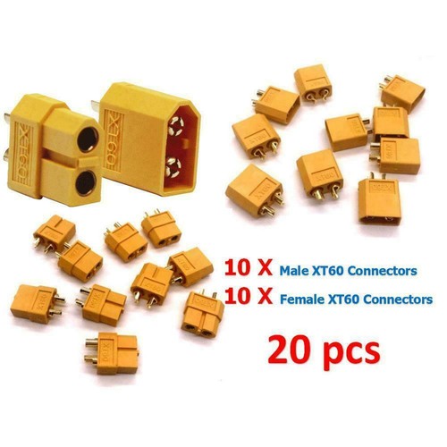10Pairs XT-60 XT60 Male Female Bullet Connectors RC Lipo Nylon Power ...
