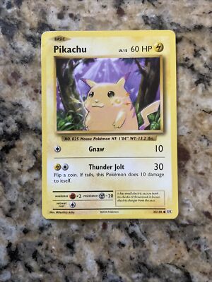 PIKACHU POKEMON CARD 60 HP - 2016 - 35/108 | eBay