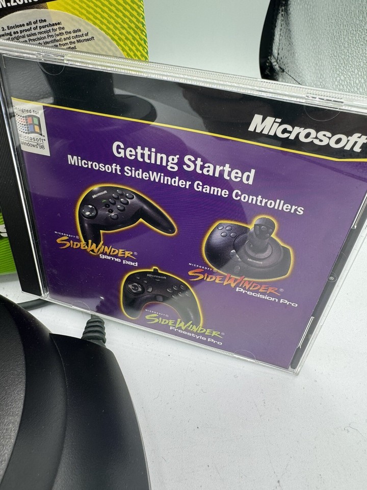 Microsoft MS SideWinder Precision Pro Joystick w/CD & Docs With Box ! (A19) | eBay