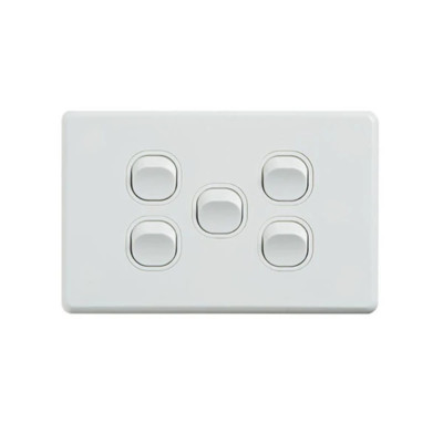 Classic 5 Gang Switch 250V 16Ax Horizontal Pack | eBay