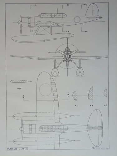 WW2 Japanese Aircraft WATANABE JAKE II Scale Design Plan c1945 | eBay