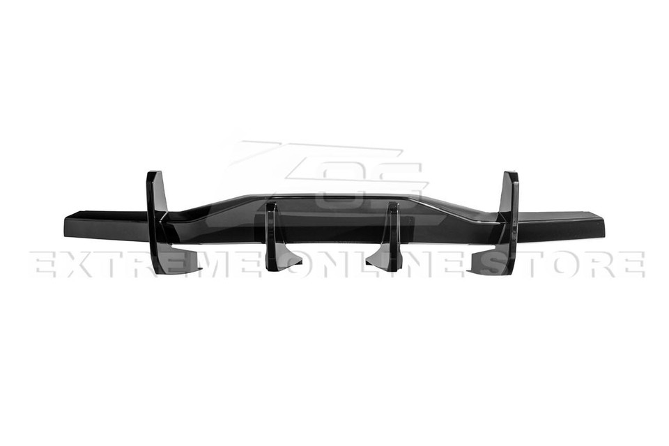 Painted Glossy Black Rear Bumper Add-On Diffuser Lip For 20-Up Corvette ...