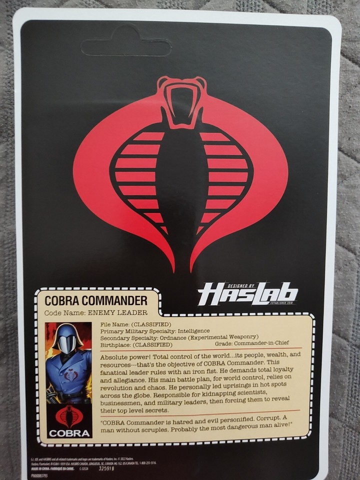 G.I. Joe Classified Haslab HISS Tank Mickey Mouse Cobra Commander ...