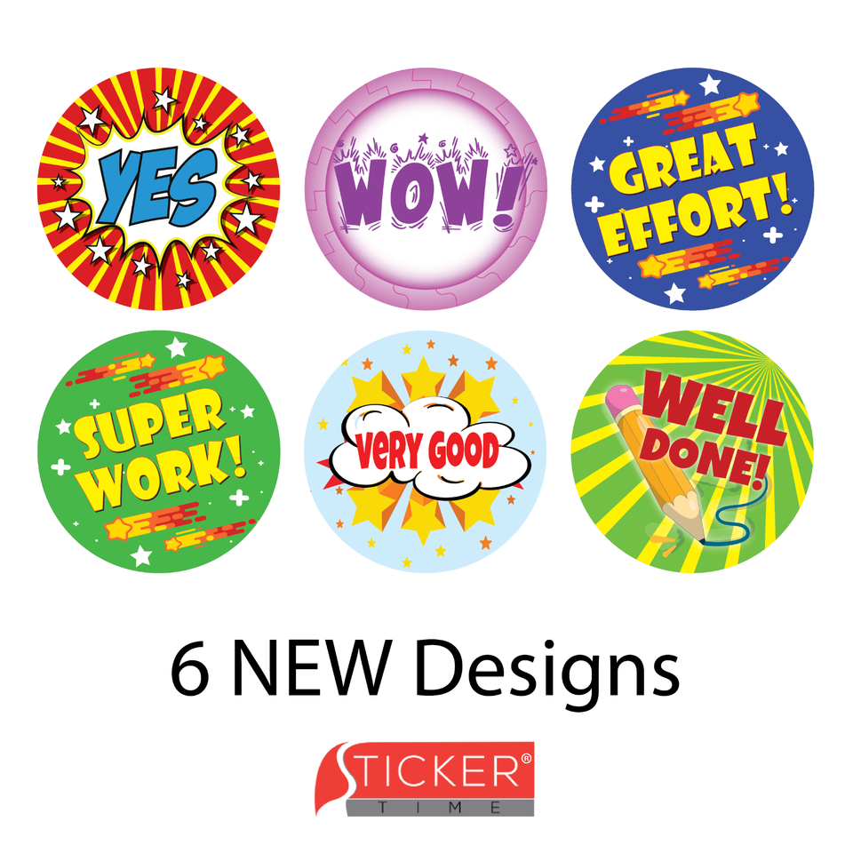 144 Well Done Reward Stickers, Schools, Parents, Kids Award Mixed Pack ...