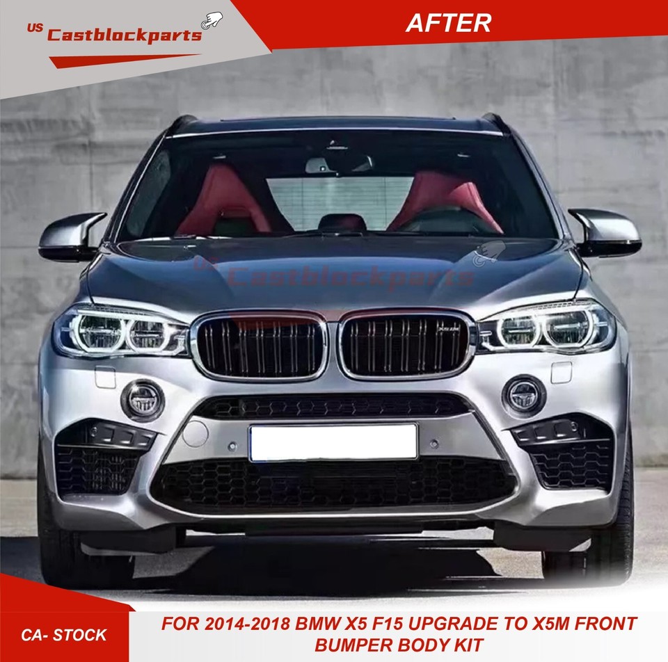 For 2014 2015 2016 2017 2018 BMW X5 F15 Upgrade to X5M Front Bumper ...
