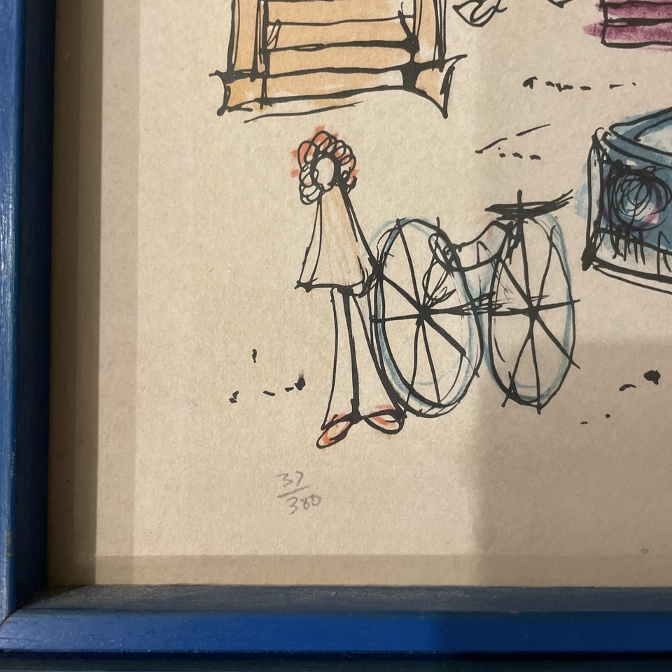 Patty Hendricks Lithograph Print Framed 37/380 Original VTG 1974 | eBay