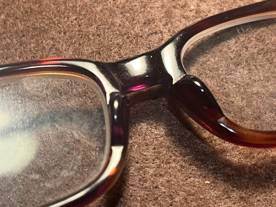 ITEK 4 1/4 5 1/2 Vintage Eyeglasses Dark Brown Turtle Shell With 5 ...