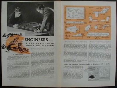 WW II Military MARBLE GAME 1944 How-To Build PLANS | eBay