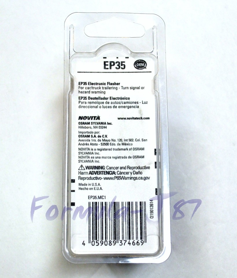 Novita EP35 3-Pin Electronic Turn Signal Flasher Relay Hazard LED Light ...