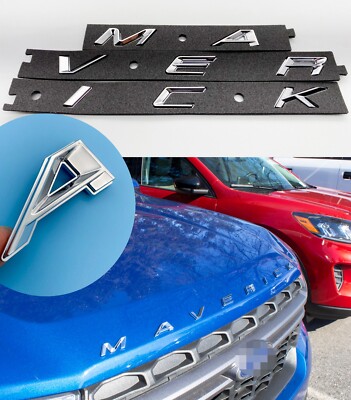 Hood Letters For MAVERICK 2022-2023 Rear Nameplate Emblem Chrome | eBay