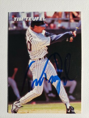Tim Teufel Autograph Padres Signed Player Issued Religious Card Twins ...