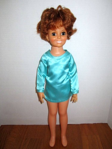 Vintage 1968 Ideal Toy Crissy doll with Red growing hair Satin blue ...