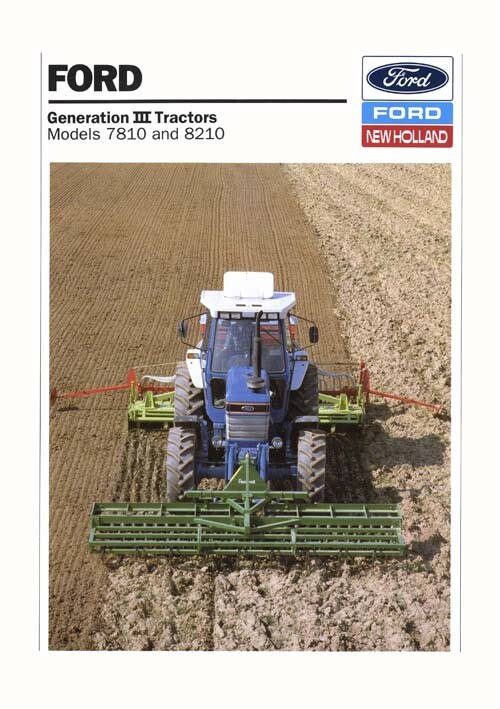 Vintage Ford 7810 8210 Tractor Poster Brochure Leaflet Print (A3) | eBay