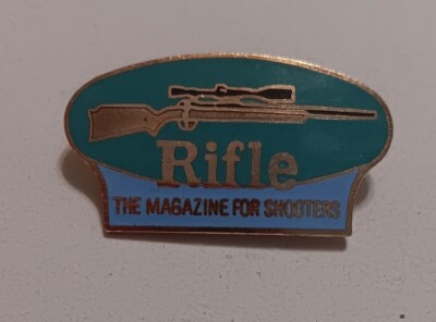 Vintage" Rifle Magazine" Hat / Lapel Enamel Pin in Excellent Condition ...