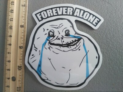 SALE! Forever Alone Rage Face Twitter Funny Vinyl Decal Sticker Car ...