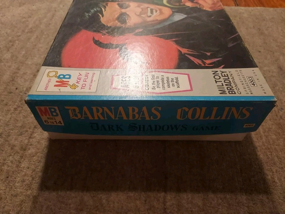 Vintage Milton Bradley BARNABAS COLLINS DARK SHADOWS GAME 1969 COMPLETE ...