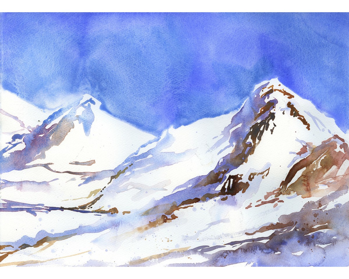 Swiss Alps Art Original Oil On Canvas Chalet Swiss Alps Painting
