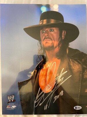 Undertaker Signed Autographed WWE 11x14 Photofile Beckett COA | eBay