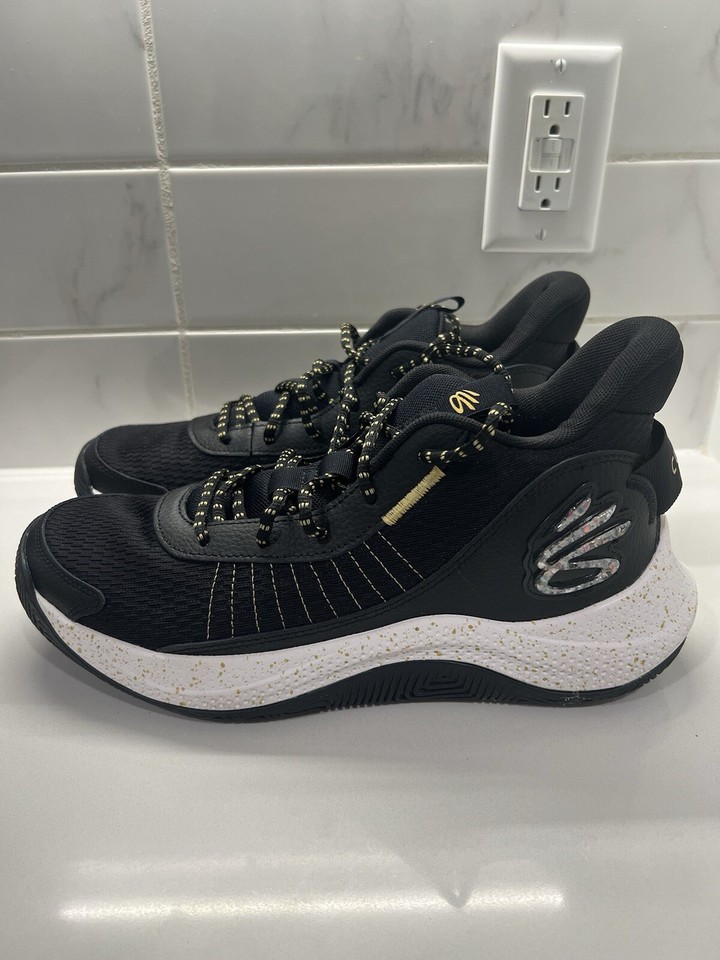 Under Armour Curry 3Z7 Black Gold Basketball Shoes Men’s Sizes 7-15 ...